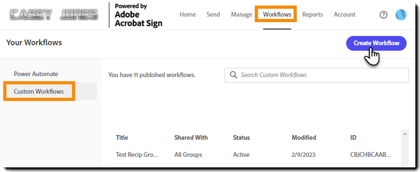 Configure A New Sending Workflow